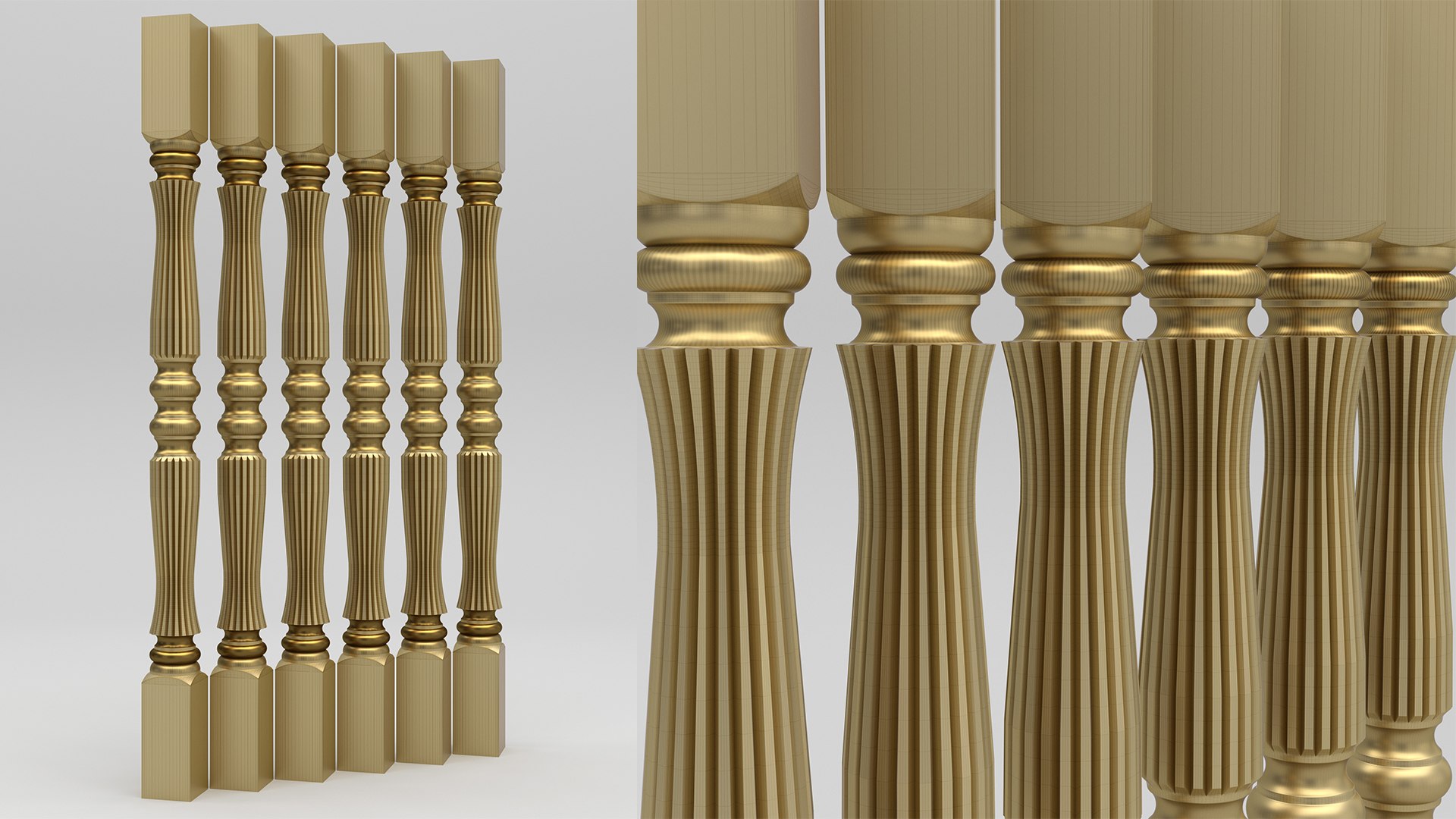 3D Model Carved Balusters - TurboSquid 2281888