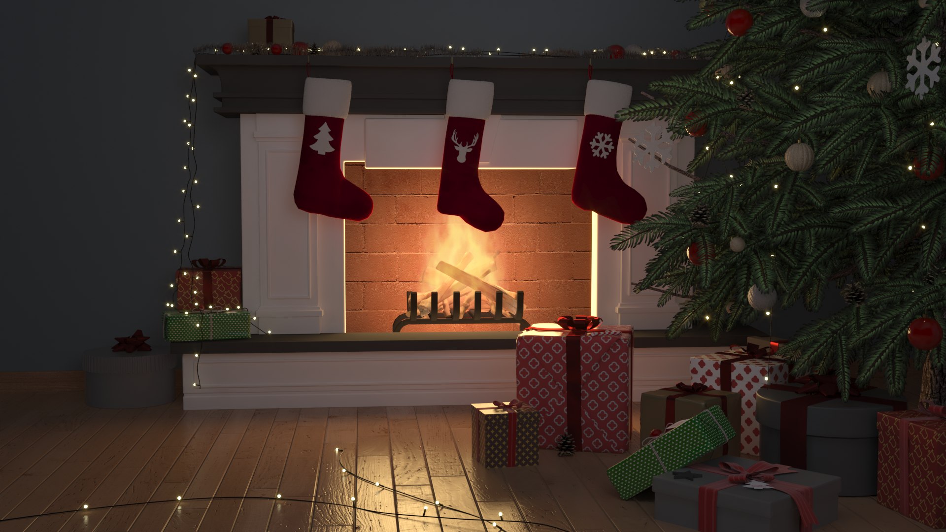 3D Christmas Scene Model - TurboSquid 1831973