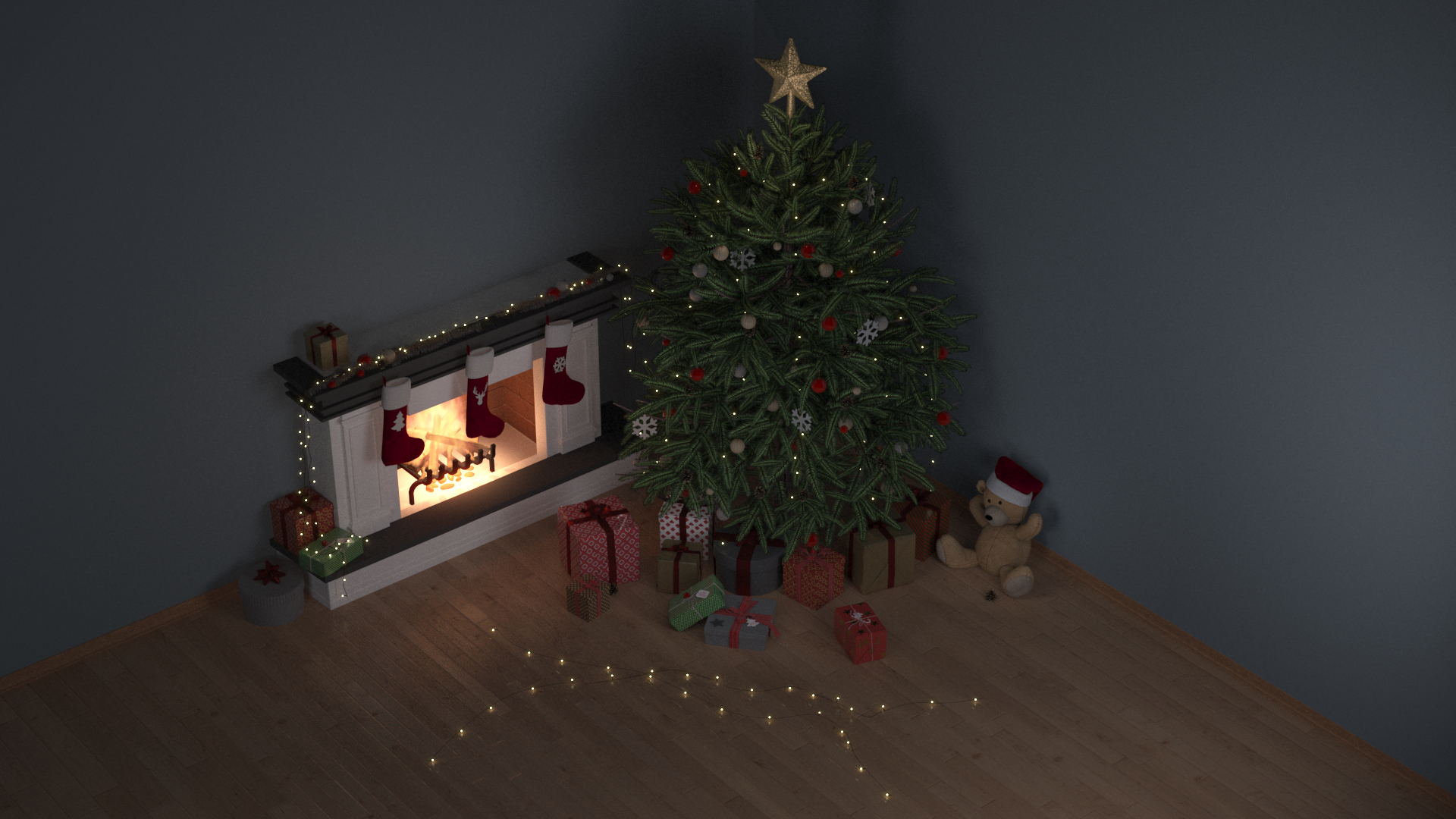3D Christmas Scene Model - TurboSquid 1831973