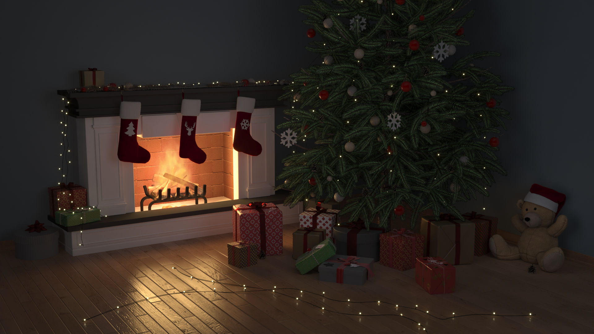 3D Christmas Scene Model - TurboSquid 1831973