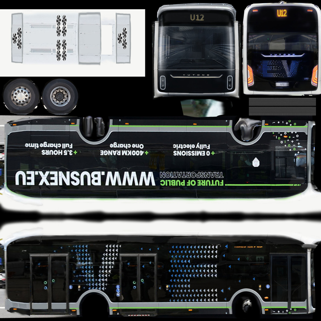 3D yutong u12 ev bus model - TurboSquid 1617634