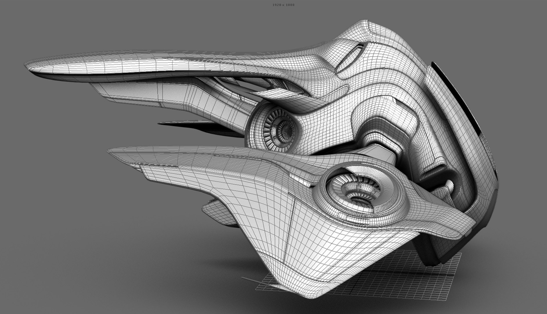 3d Spaceship Futuristic Model