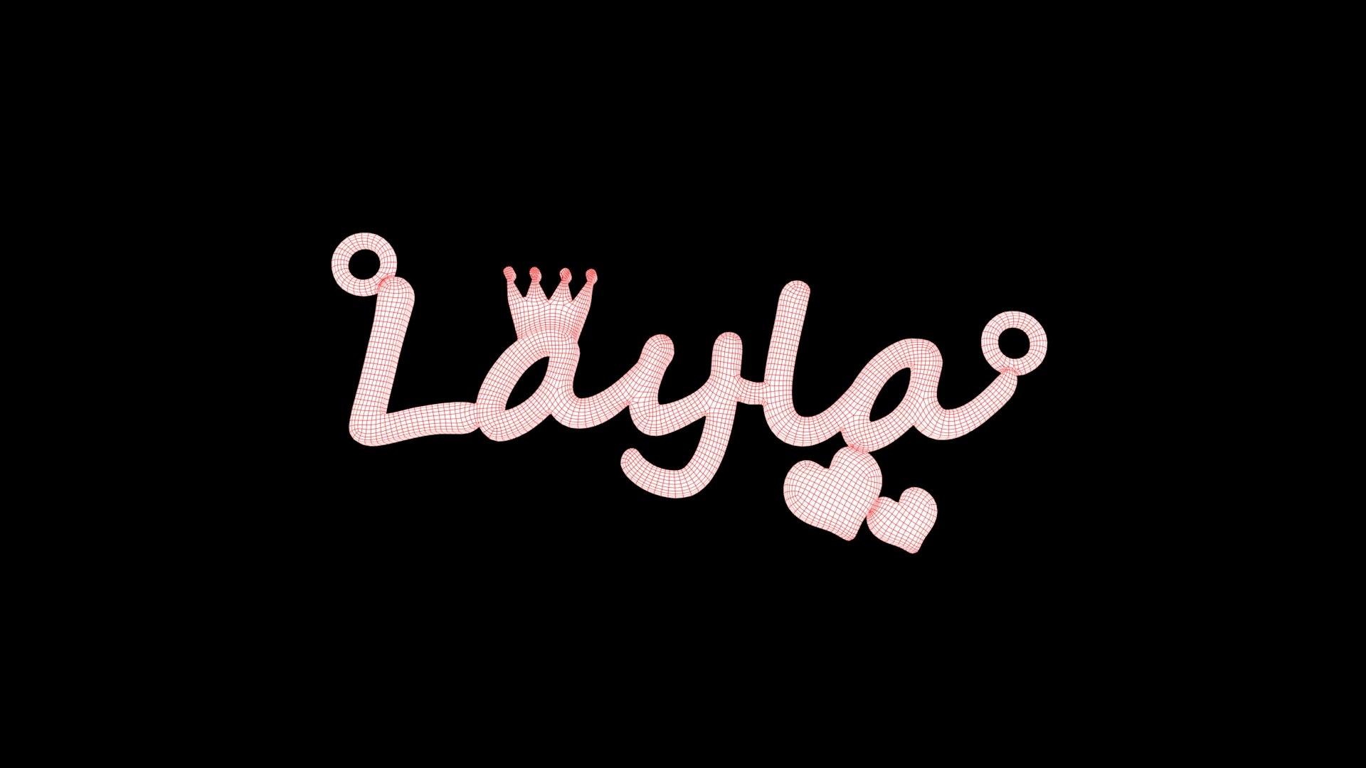 Jewelry Necklace Pendant Layla 3D Print Model - TurboSquid 2329275