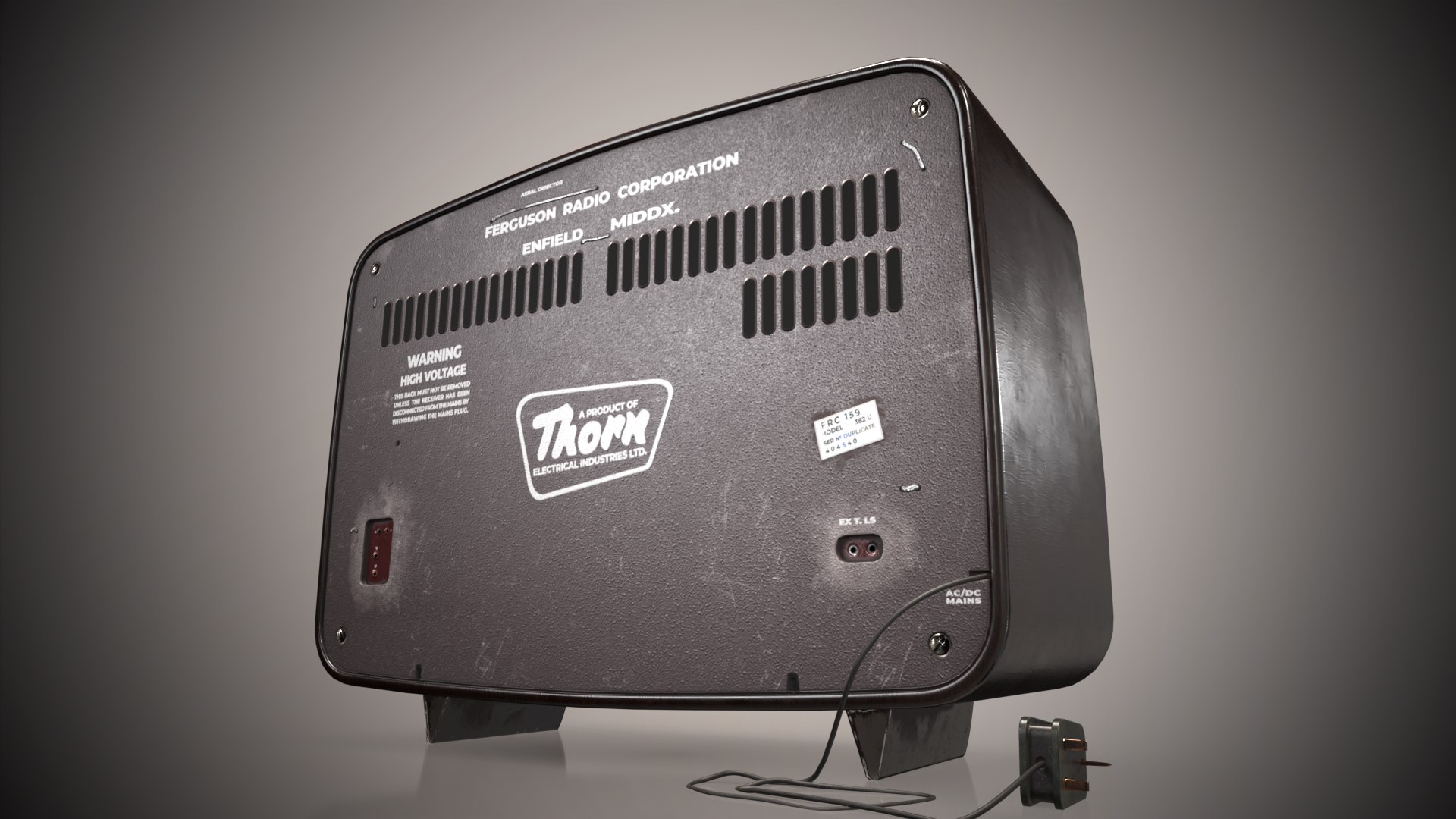 Vintage Radio Ferguson 1950s Firefly Low-poly 3D - TurboSquid 2337875