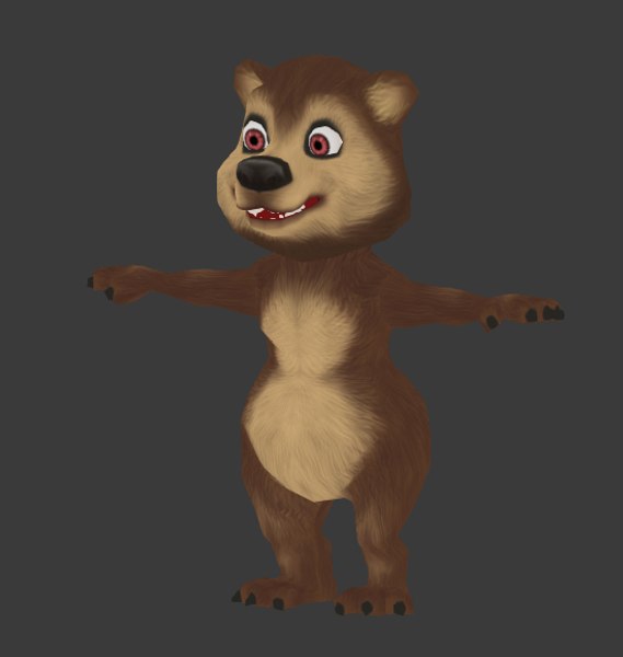 bear cartoon 3d model