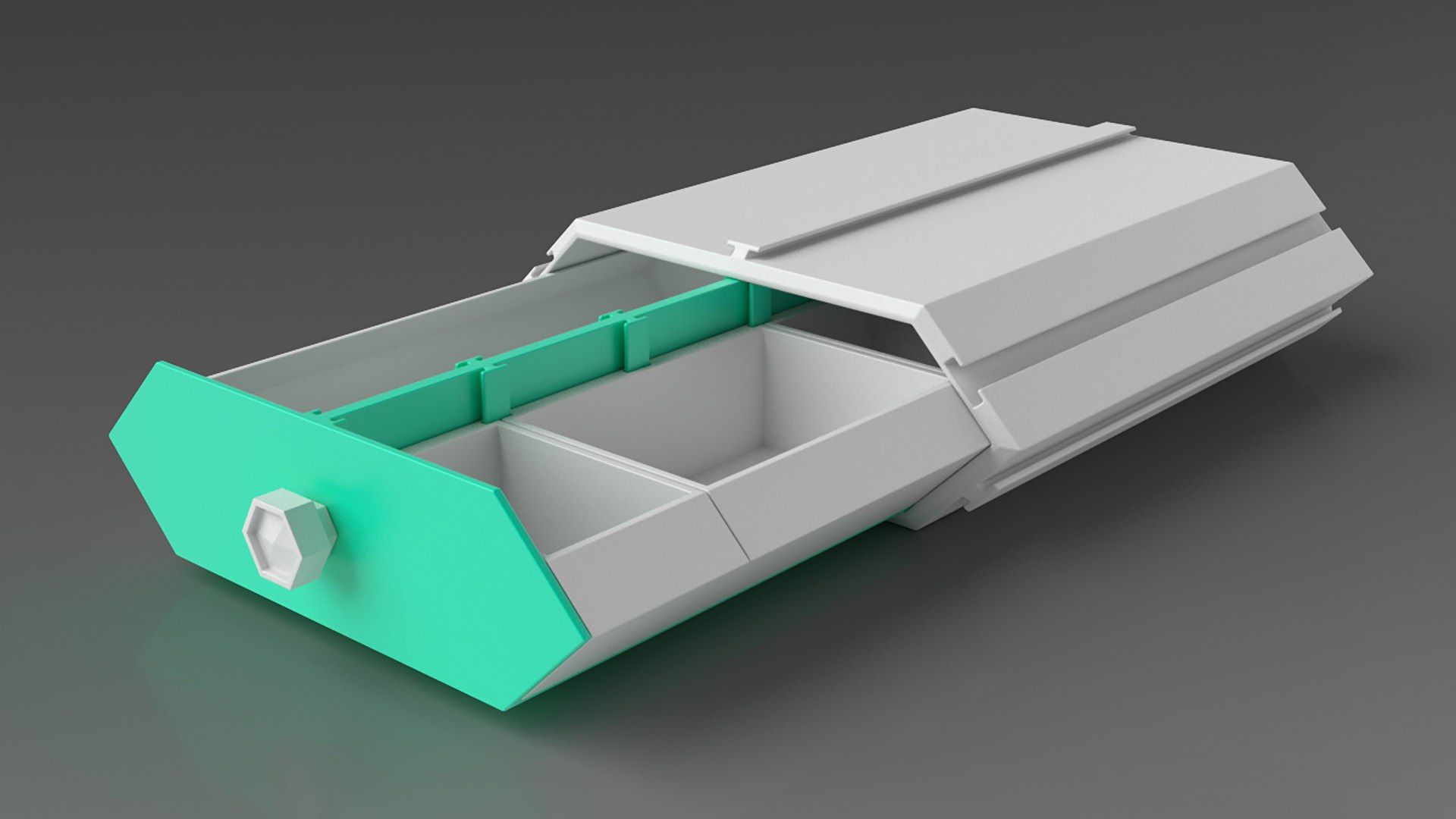 Hexagonal Modular Drawers Print Model - TurboSquid 1720202