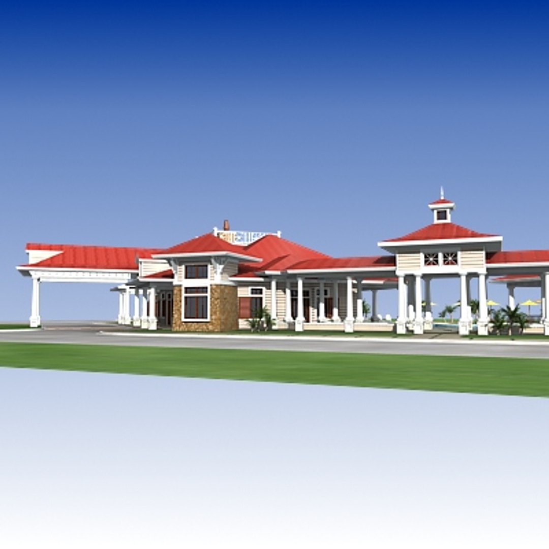 3d Club House Model
