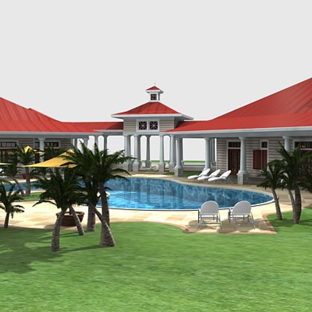 3d Club House Model