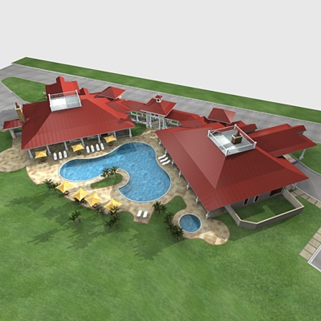 3d Club House Model