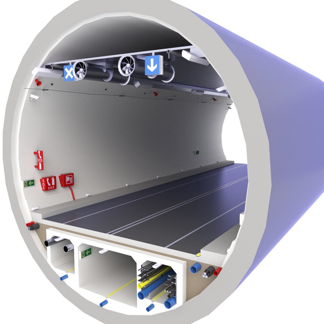 Road Tunnel 3D Model Low 14 3D - TurboSquid 1804140