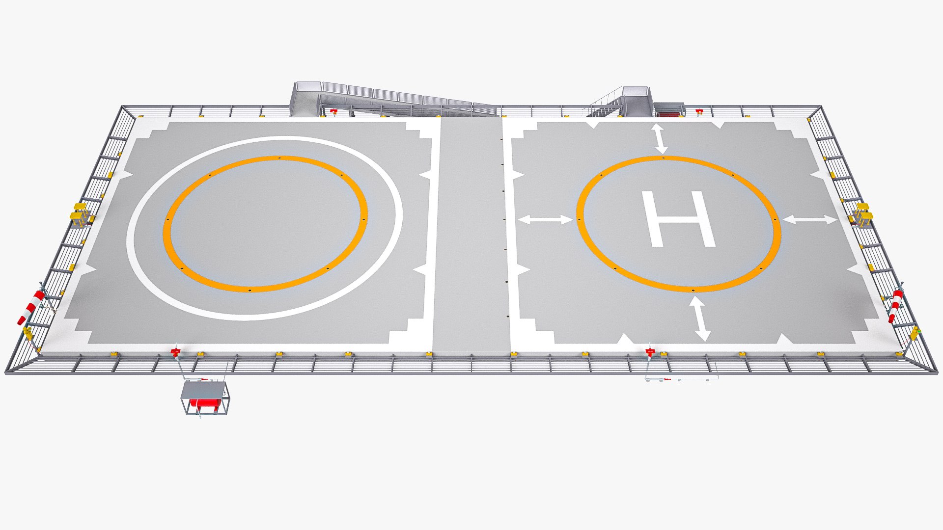 Dual Heliport model - TurboSquid 1859713