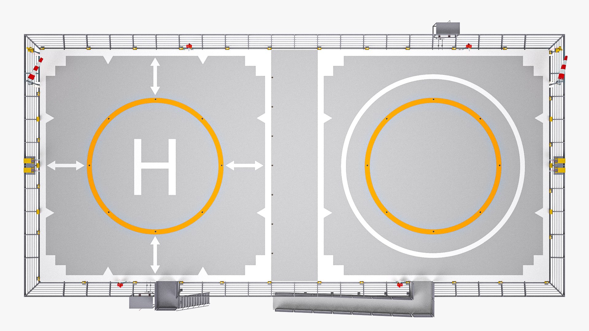 Dual Heliport model - TurboSquid 1859713