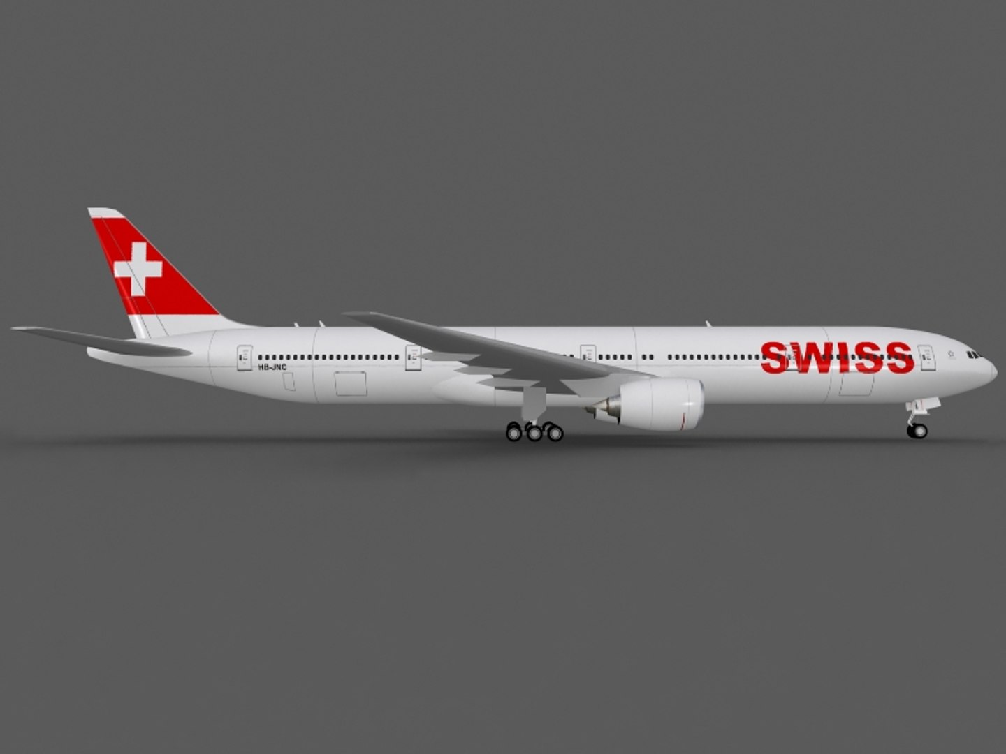 3d Boeing 777-300 Er Swiss Model
