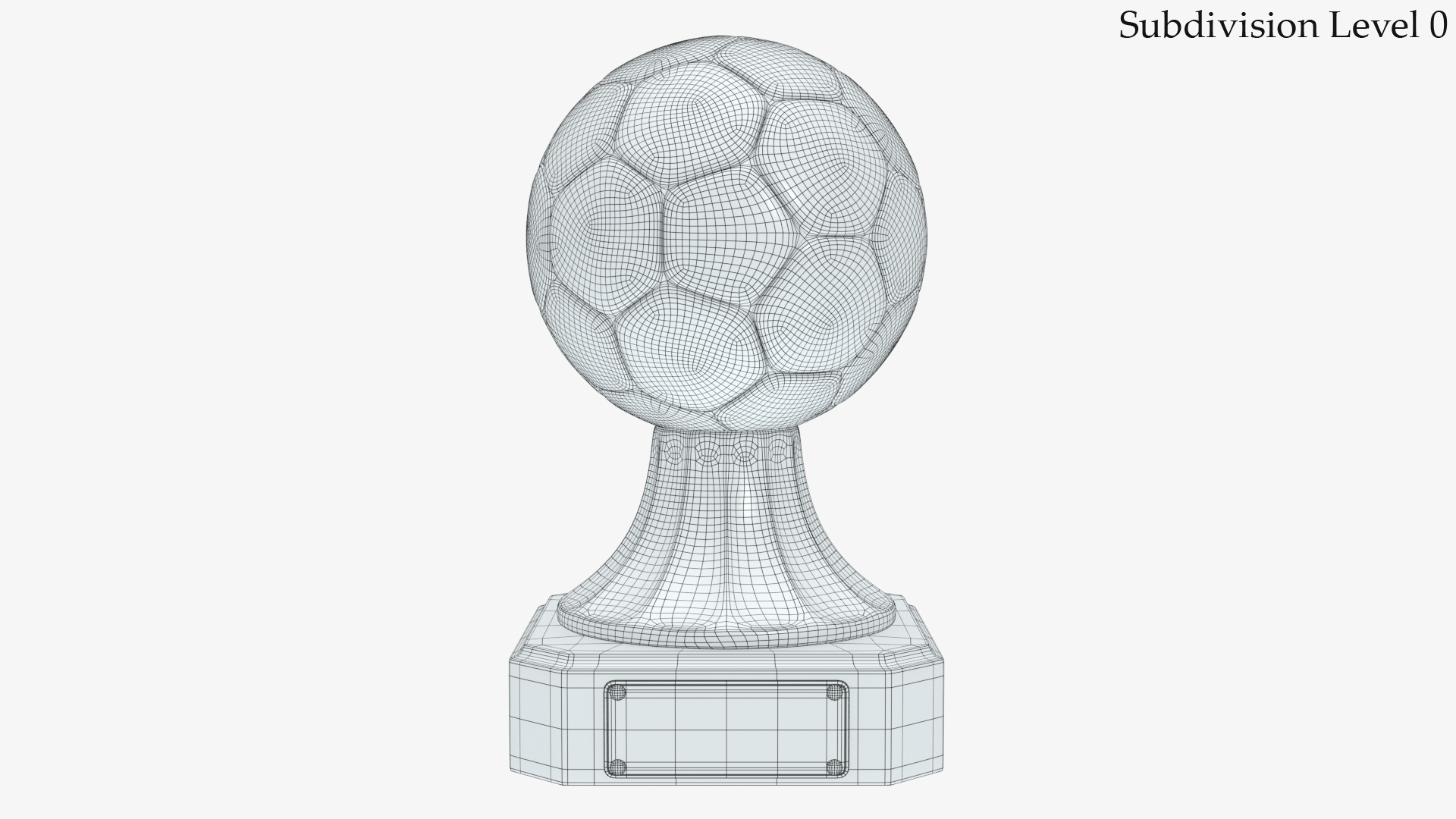 Gold Soccer Award Trophy Model - TurboSquid 2088170