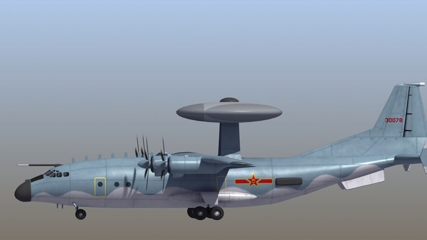 KJ-500A 预警机3D模型 - TurboSquid 2112438