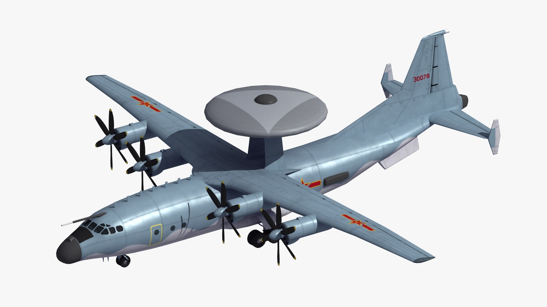 KJ-500A AEW Aircraft 3D Model - TurboSquid 2112438