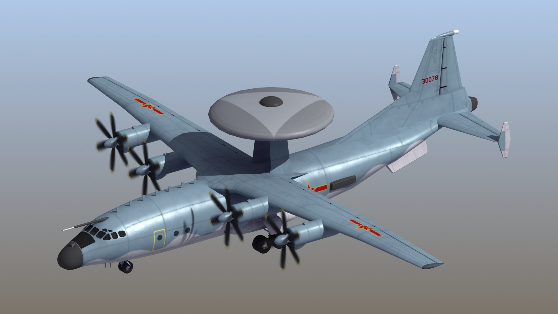 KJ-500A AEW Aircraft 3D Model - TurboSquid 2112438