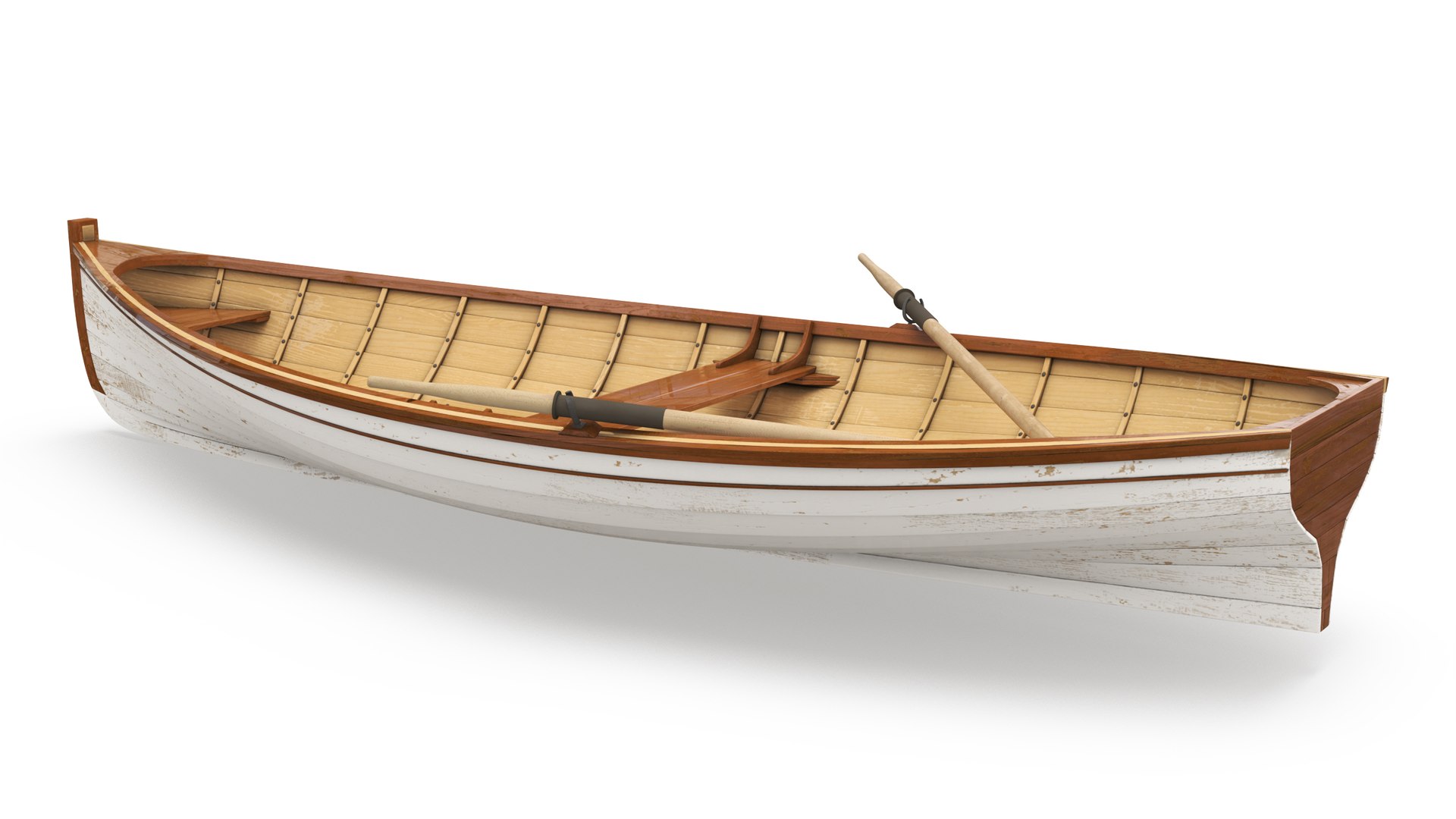 Old Modern Whitehall Row Boat 3D model - TurboSquid 2163510