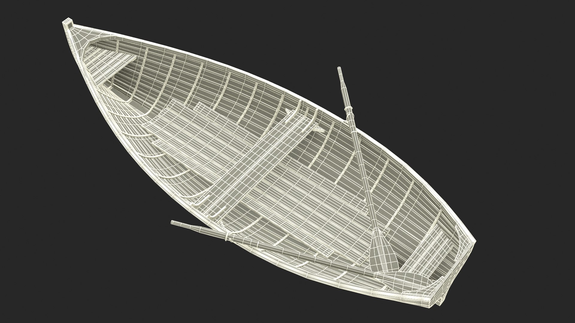 Old Modern Whitehall Row Boat 3D model - TurboSquid 2163510