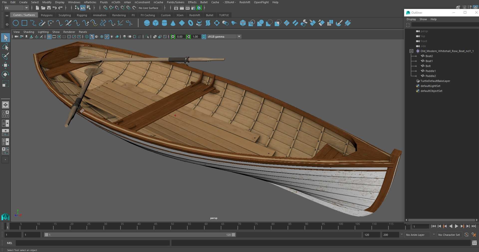 Old Modern Whitehall Row Boat 3D model - TurboSquid 2163510