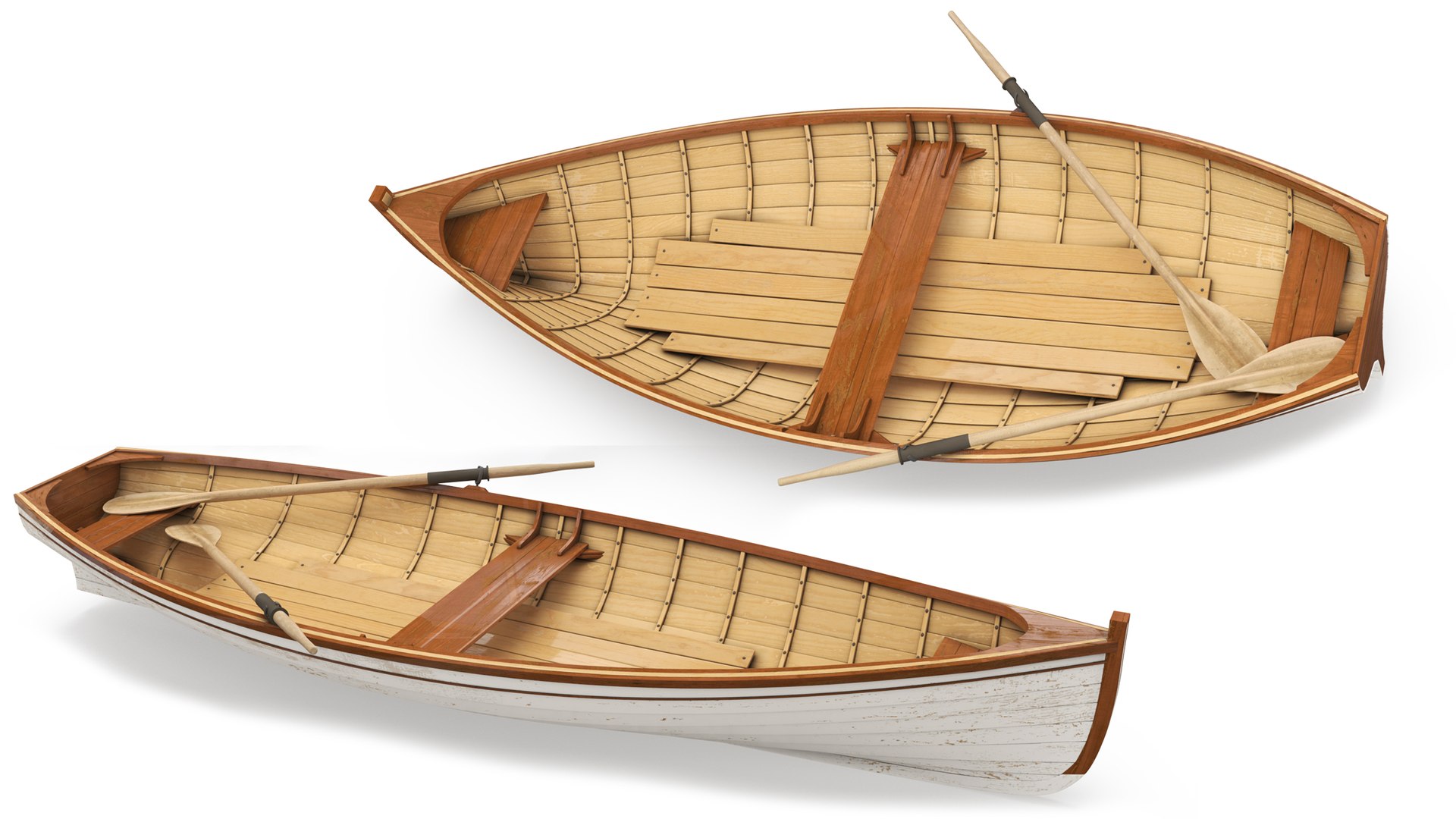 Old Modern Whitehall Row Boat 3D model - TurboSquid 2163510