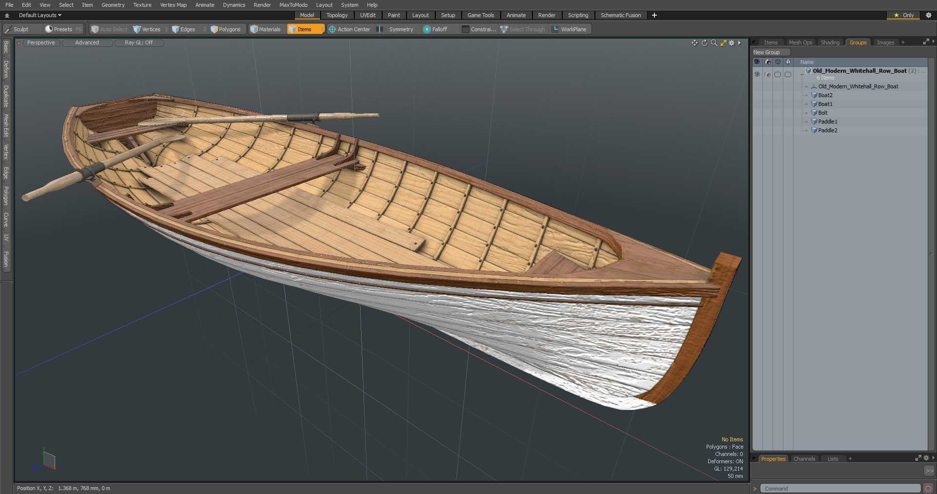 Old Modern Whitehall Row Boat 3D model - TurboSquid 2163510