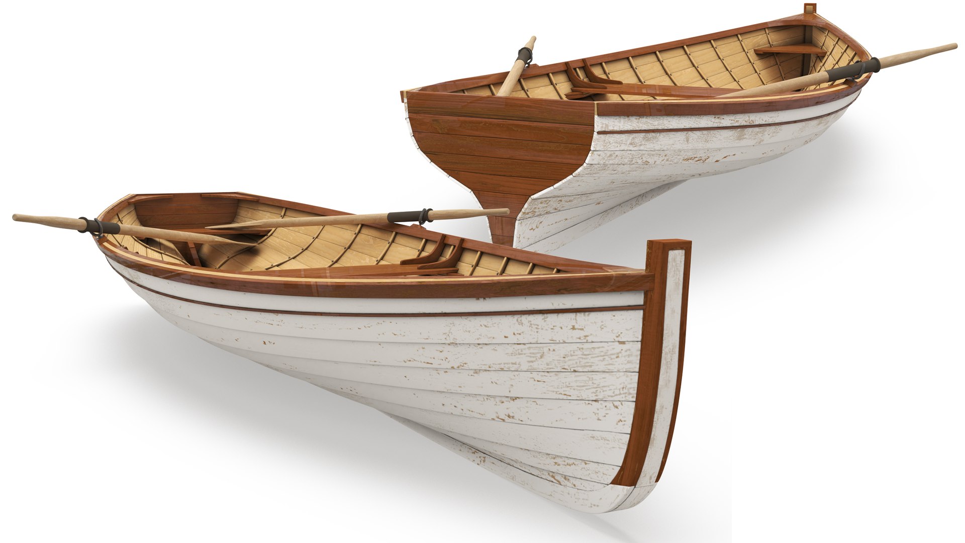 Old Modern Whitehall Row Boat 3D model - TurboSquid 2163510