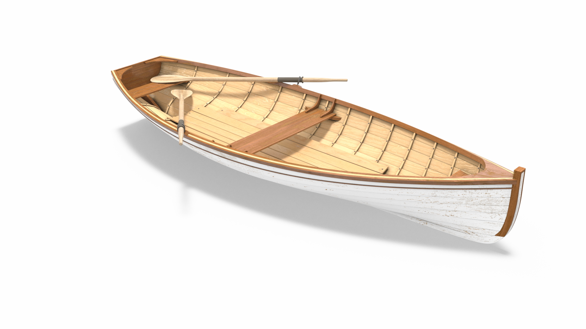 Old Modern Whitehall Row Boat 3D model - TurboSquid 2163510
