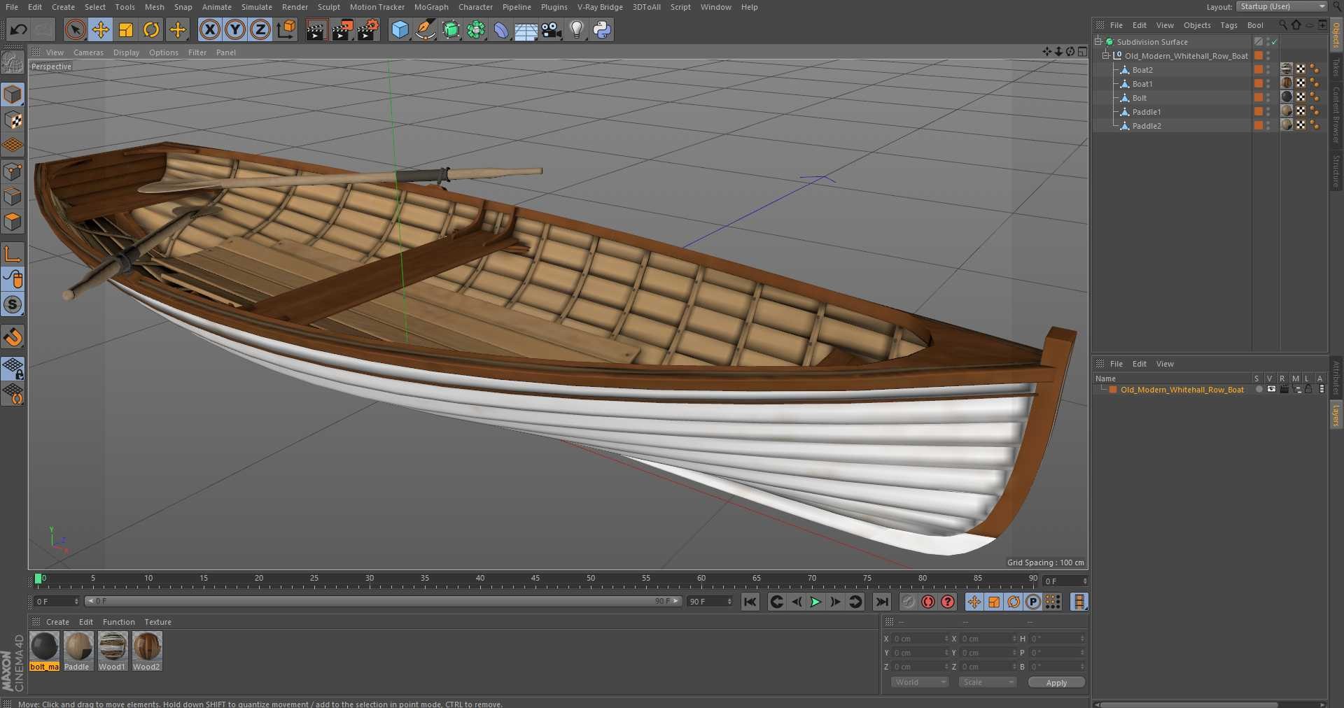 Old Modern Whitehall Row Boat 3D model - TurboSquid 2163510