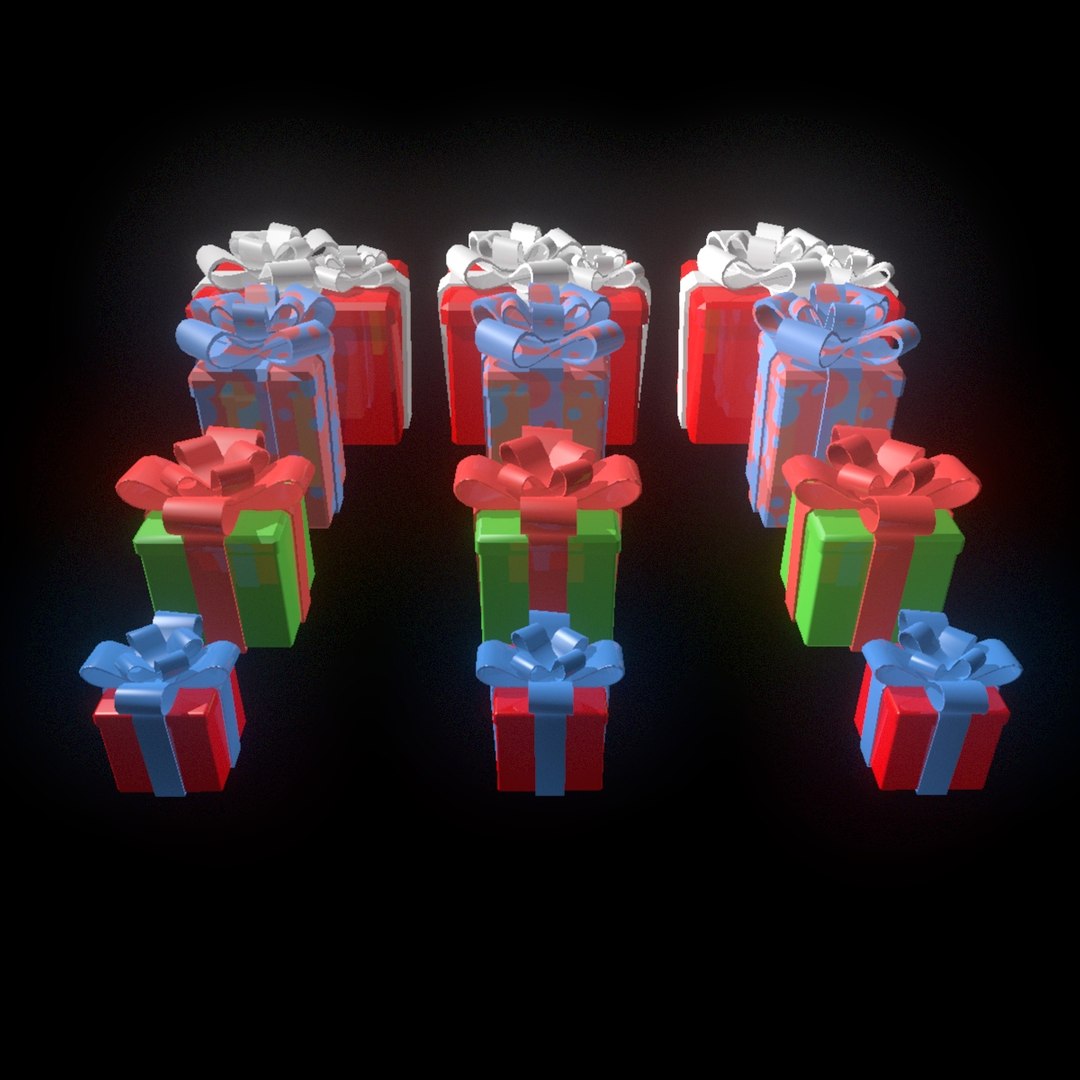 3D presents christmas - TurboSquid 1670007