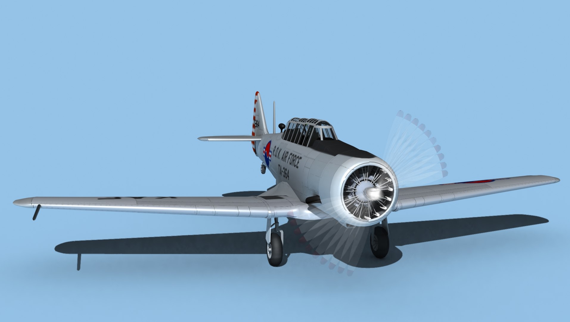 3D Model North American T-6 Texan ROKAF - TurboSquid 1924565