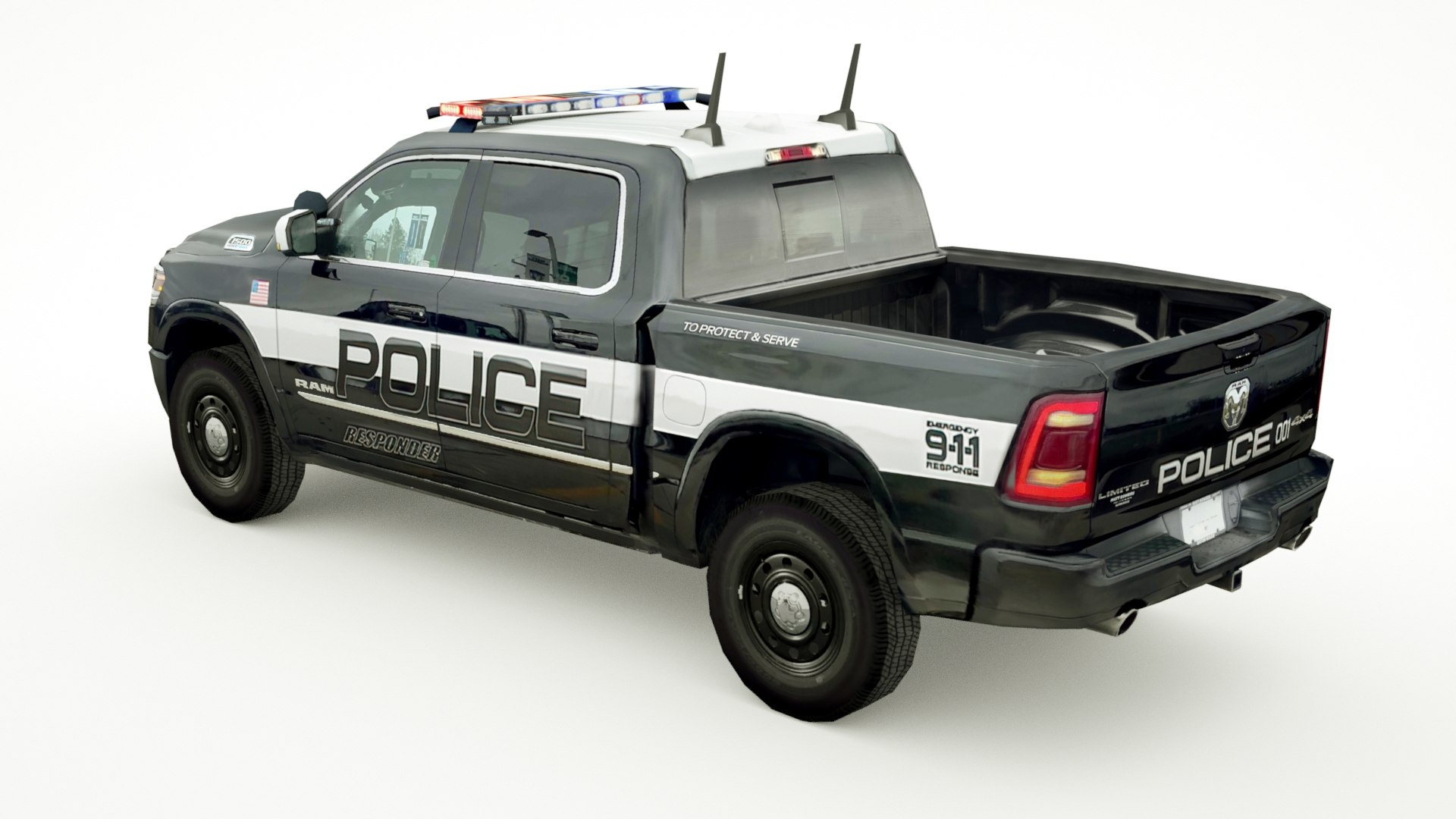 Police Dodge Ram 1500 2023 Model - TurboSquid 2087142