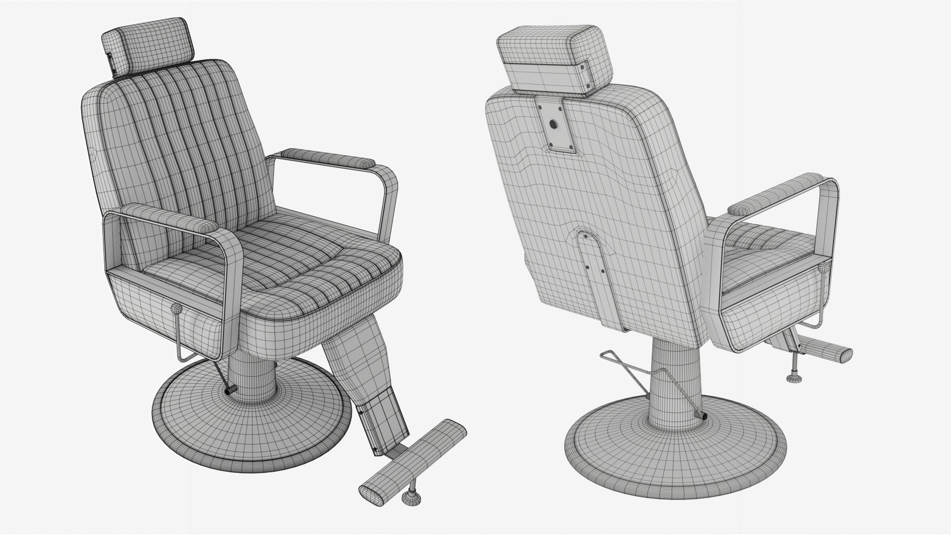 Barber Chair for Barbershop Salon Leather 3D model - TurboSquid 2177305