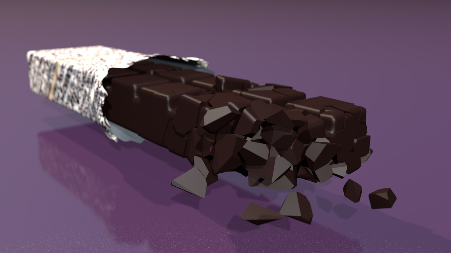 3D Chocolate Bar Model - TurboSquid 1458181