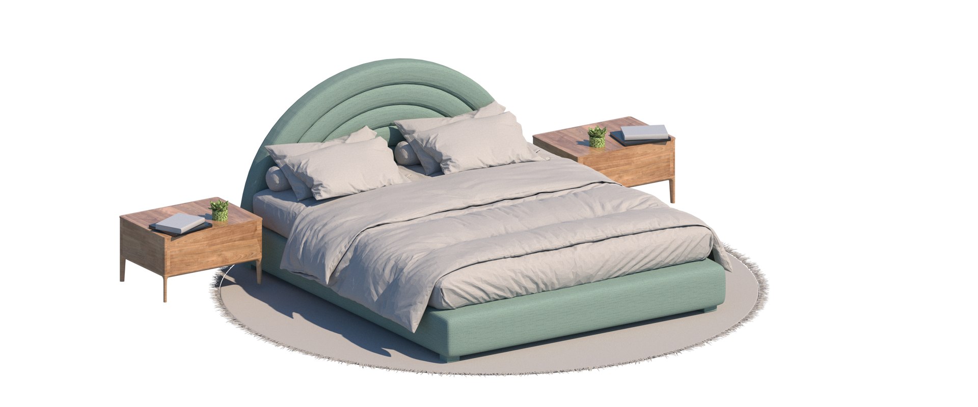 3D Model Double Bed R511 Revit Family - TurboSquid 2028140