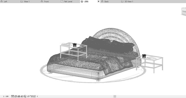modelo 3d Double Bed R511 Revit Family - TurboSquid 2028140