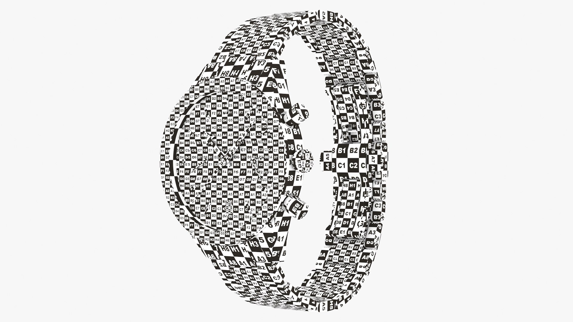 Chronometer Watch Steel Bracelet White Dial 3D Model - TurboSquid 2067372