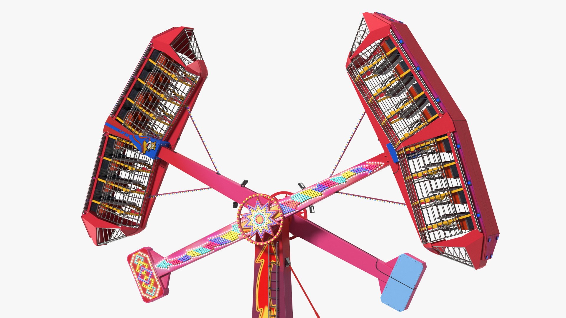 Kamikaze Ranger Ride Attraction Working Position 3D model - TurboSquid ...