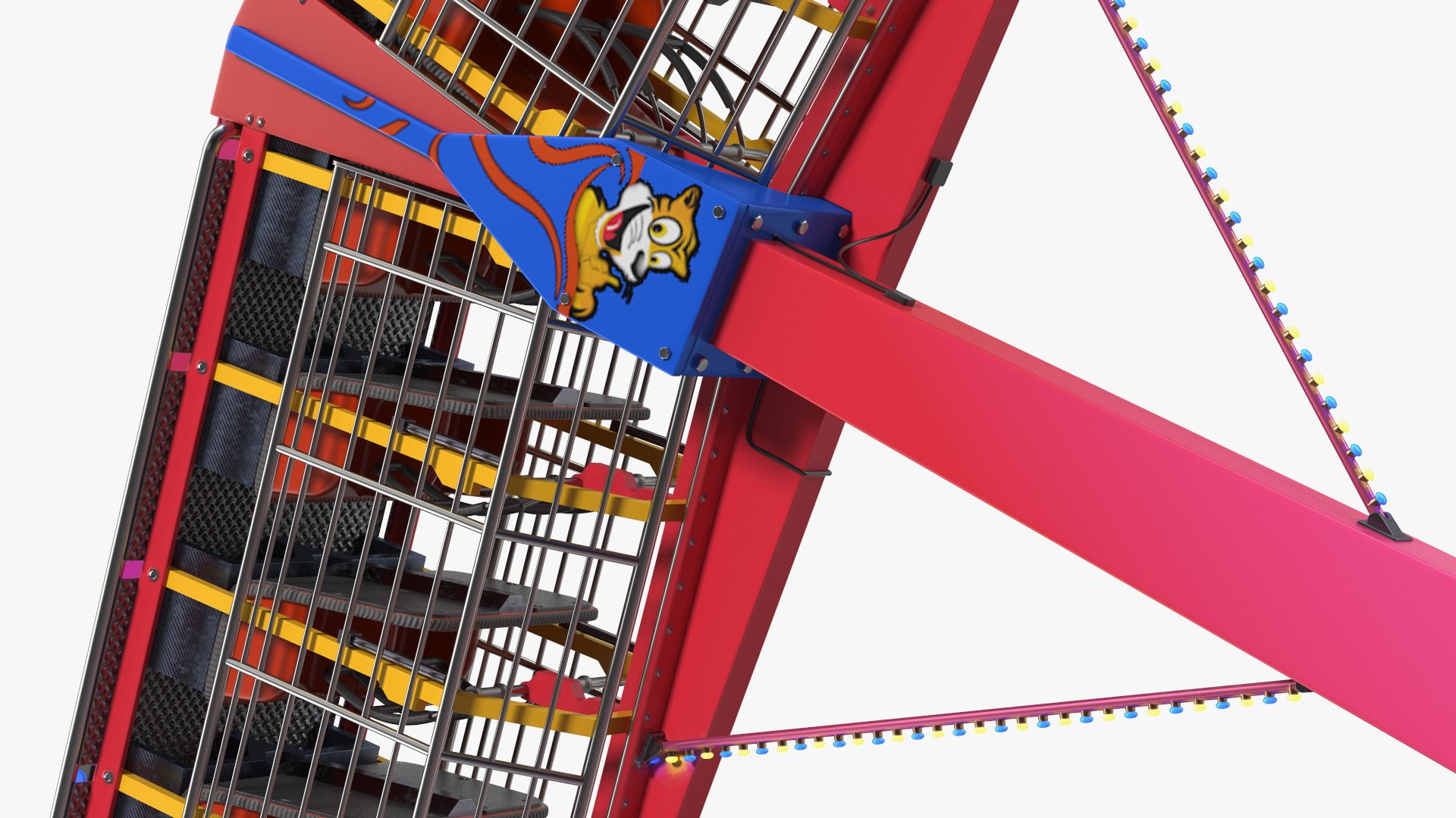 Kamikaze Ranger Ride Attraction Working Position 3D model - TurboSquid ...