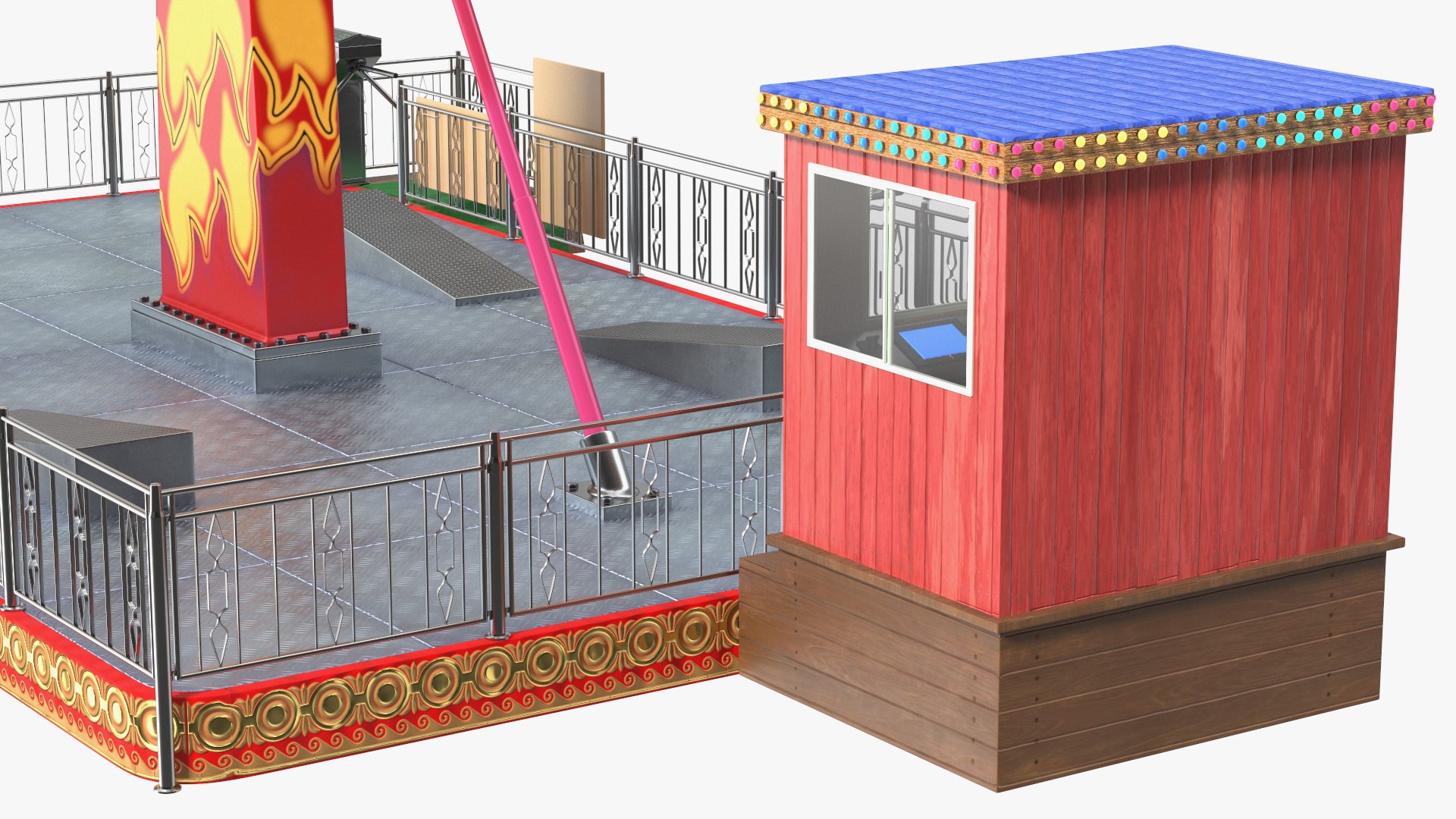 Kamikaze Ranger Ride Attraction Working Position 3D model - TurboSquid ...