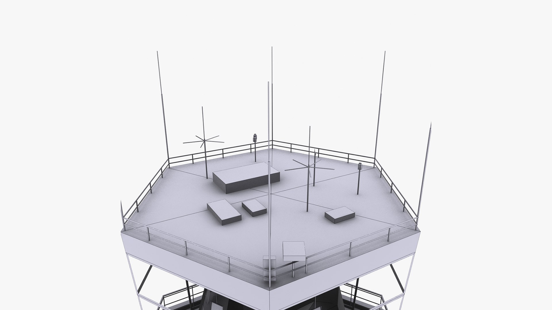 Airport Tower 3D Model - TurboSquid 1946316