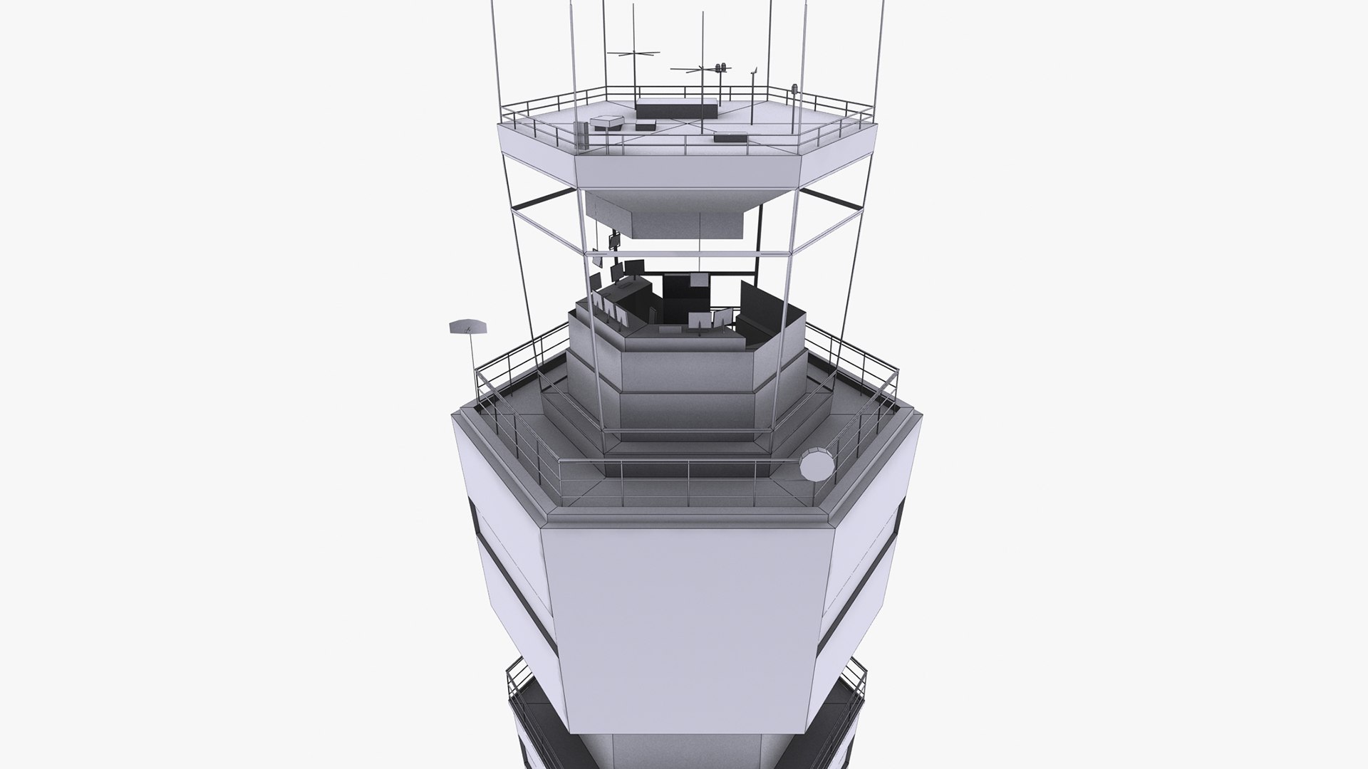 Airport Tower 3D Model - TurboSquid 1946316