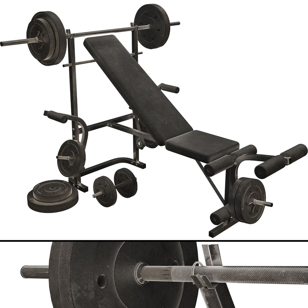 Duke Fitness Dumbbell Bench Set 3D - TurboSquid 2140693