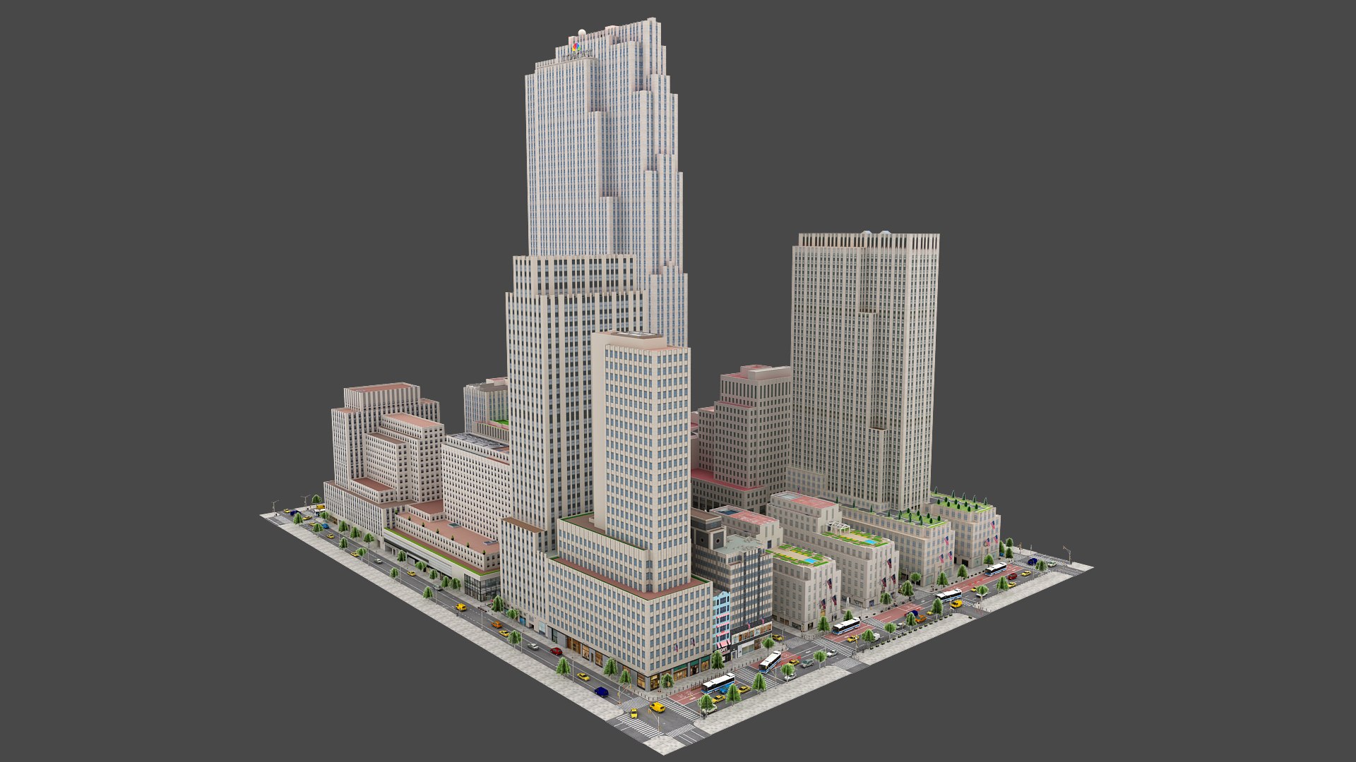 3D Rockefeller Center Building Complex - TurboSquid 1729604