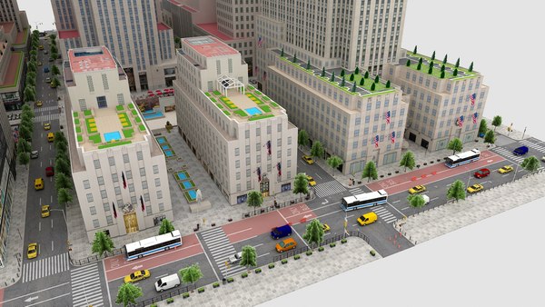 3D Rockefeller Center Building Complex - TurboSquid 1729604
