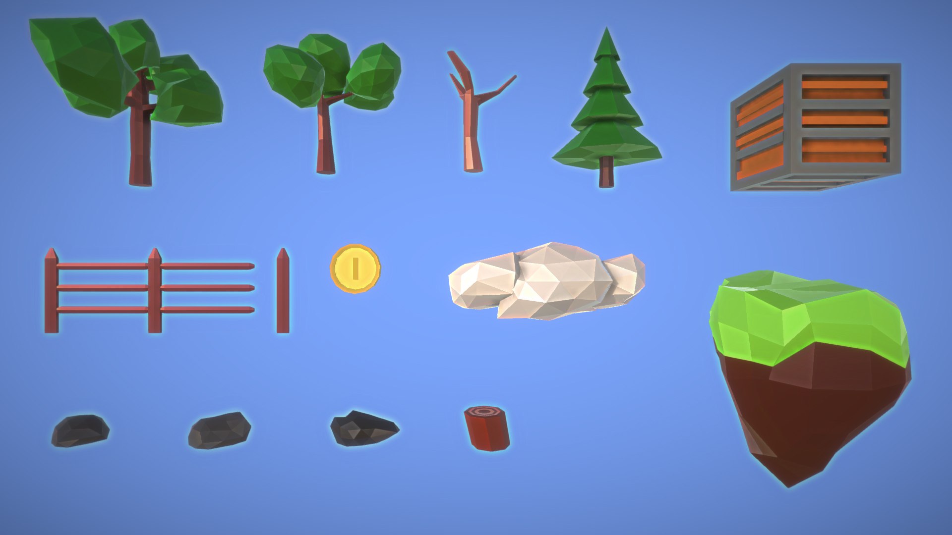 Polarized Trees Platform 3d Model