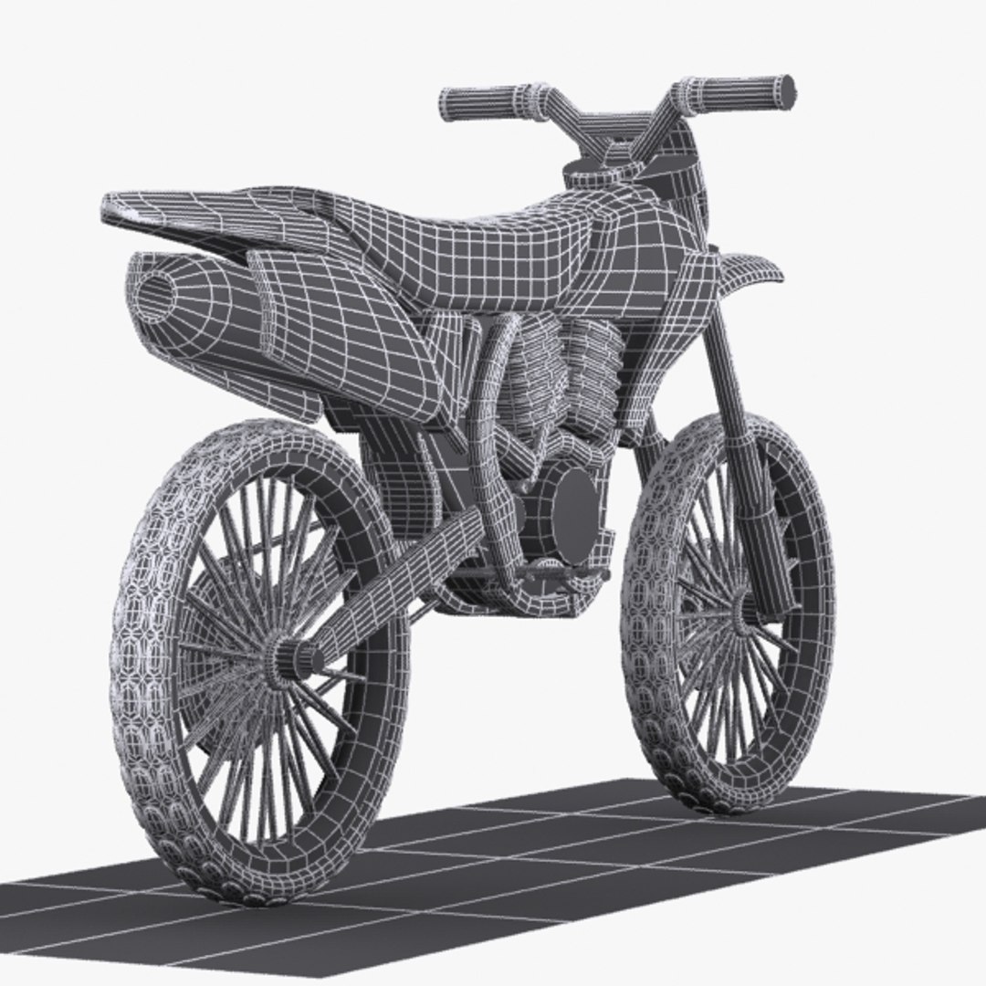 cartoon motocross car 3d max