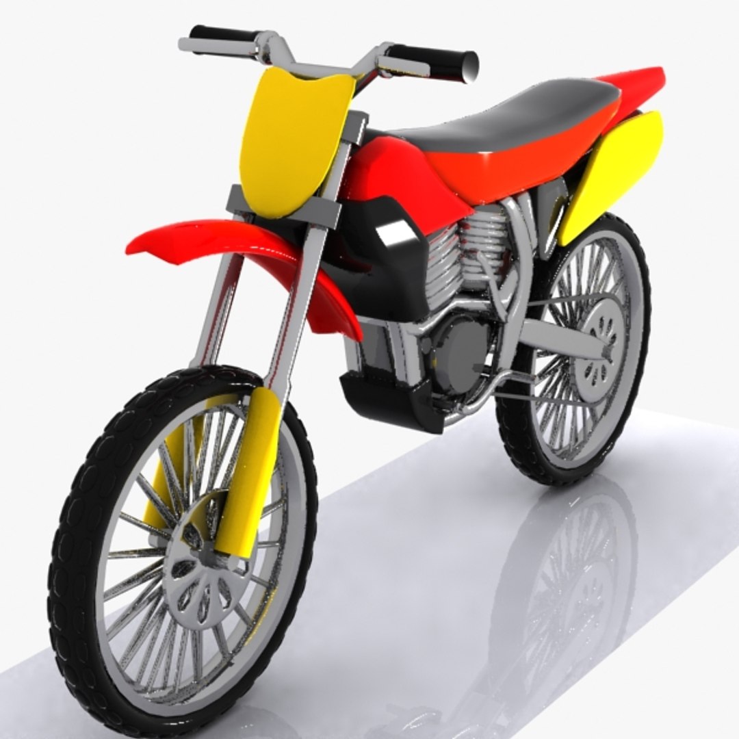 cartoon motocross car 3d max