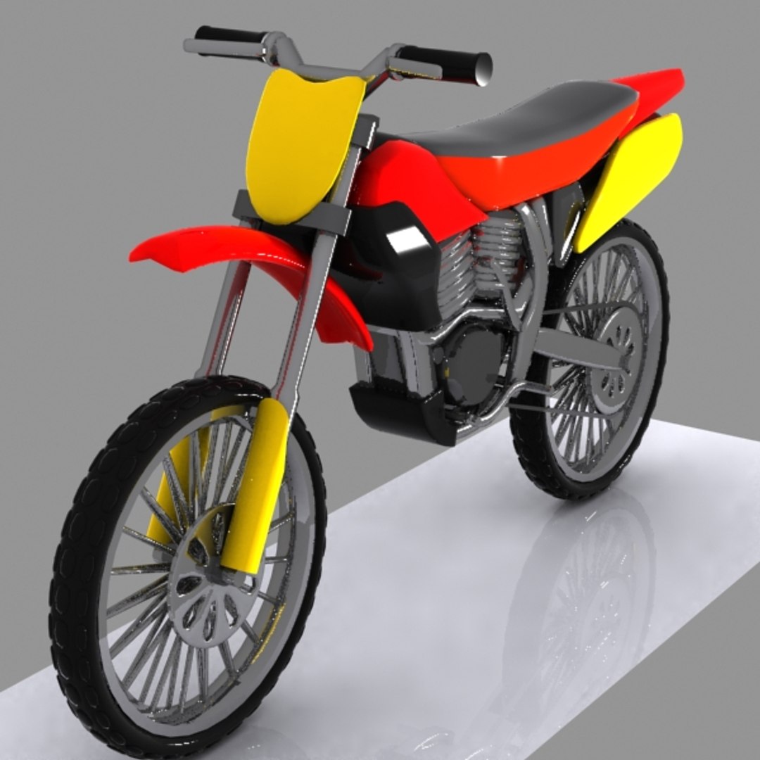 cartoon motocross car 3d max