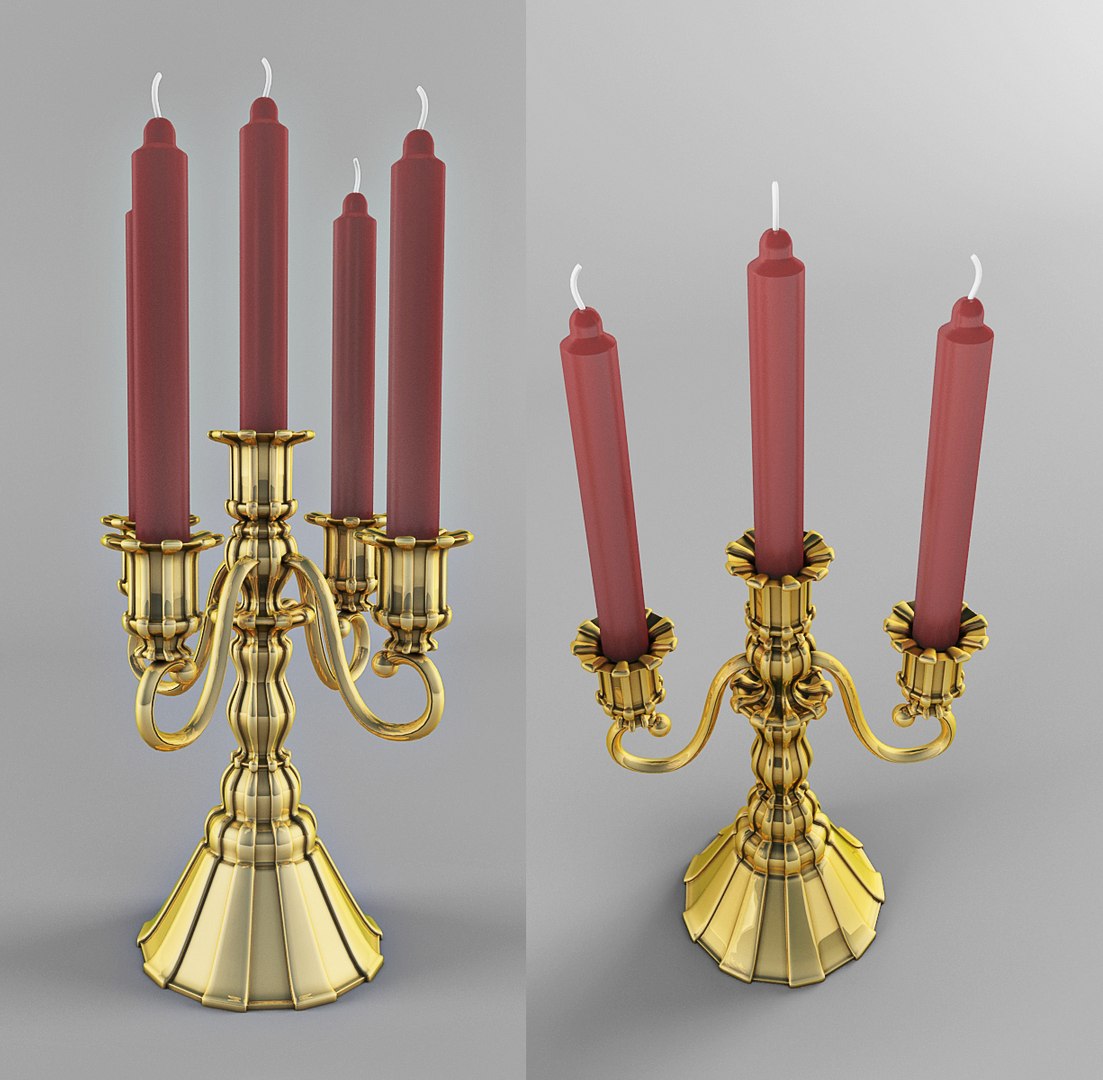 3d candlestick candle